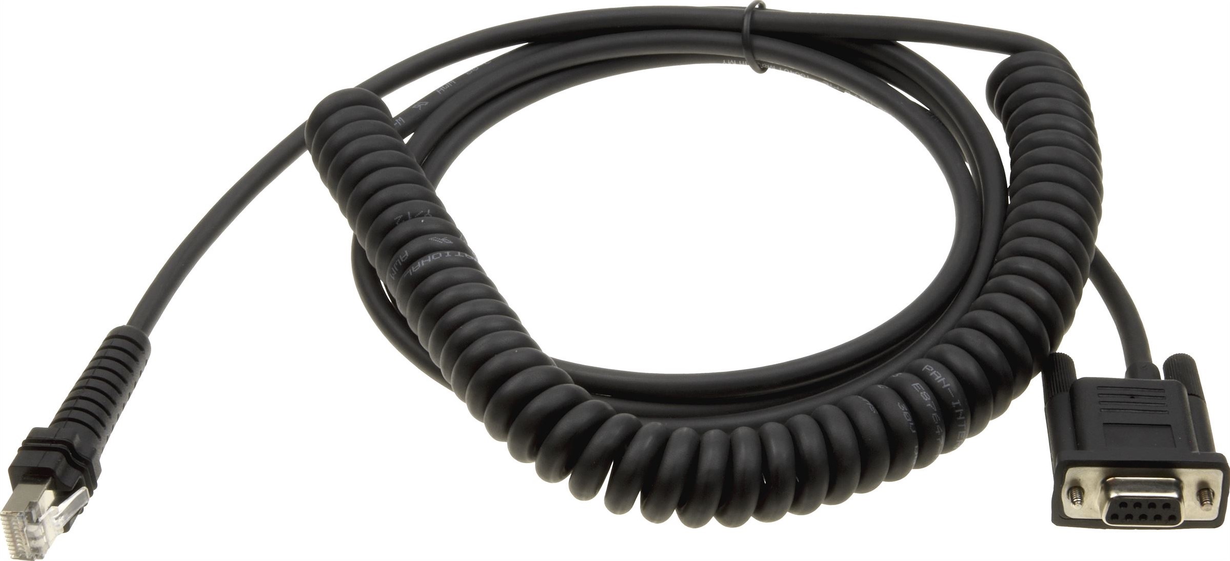 Serial cable coiled 3.60 m for Datalogic PowerScan | POSdata.eu