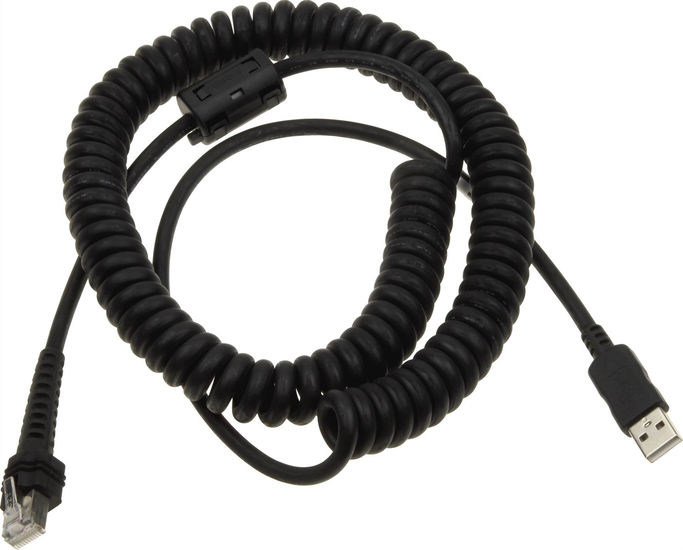 USB cable coiled 3.60 m for Datalogic PowerScan | POSdata.eu