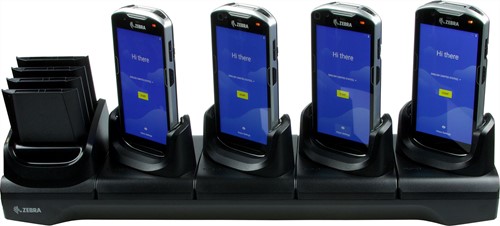 4+4-Slot charge-only cradle including power supply for Zebra TC51, TC52, TC56, TC57 | POSdata.eu