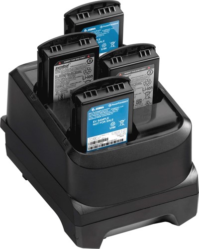 4-Slot battery charger for Zebra MC3300, MC3300x, MC34xx | POSdata.eu