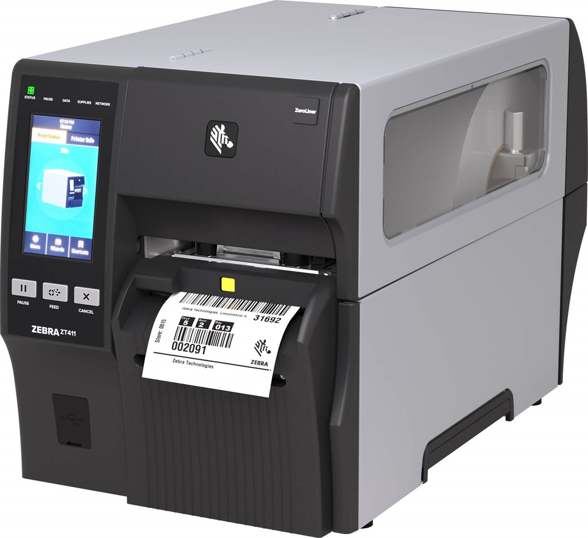 Zebra ZT411 DT 300 dpi printer LinerLess Cutter (USB-SER-ETH-BT ...